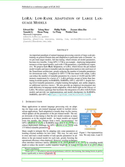 1912 Lora Low Rank Adaptation Of La Pdf Applied Mathematics