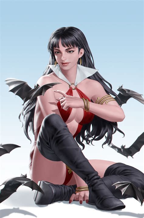 Yoon Junggeun Vampirella Character Vampirella Highres 1girl Bat