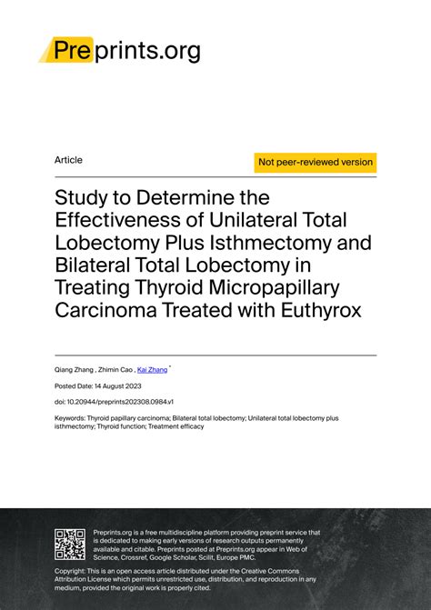Pdf Study To Determine The Effectiveness Of Unilateral Total