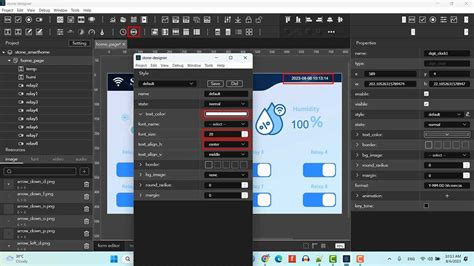 design ui with stone designer software and uart communication for hmi display
