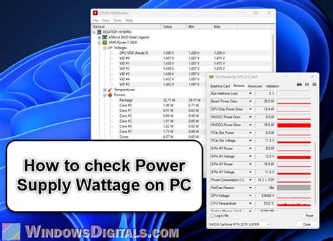 how to check power supply wattage on windows 11 10 pc