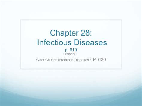 Infectious Diseases Causes Spread And Prevention