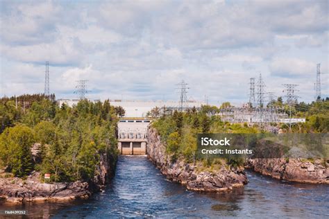 Built In The 196667 The Hydroelectric Power Station And Dam Manic 1 On