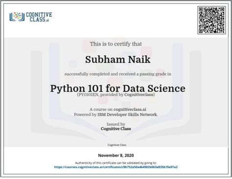 Subham Naik On Linkedin Successfully Completed The Python For Data