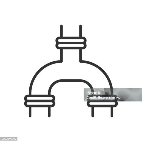 배관 라인 디자인의 아이콘 배관 파이프 물 공급 수도꼭지 드레인 수리 설치 배관공 흰색 배경에 벡터 배관 편집 가능한 스트로크