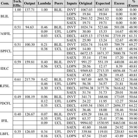 Inputs And Outputs Utilized In Dea Download Scientific Diagram