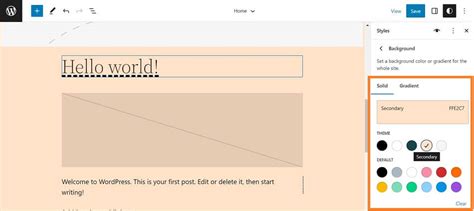 customize wordpress block theme using full site editing