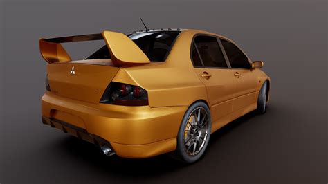 Mitsubishi Lancer Evolution Ix 3d Model By Aurimas Aurimasv [9ce598d] Sketchfab