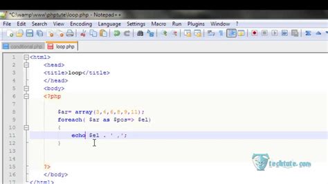 04 conditional loops in php while for foreach youtube
