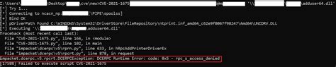 Impacket Dcerpc V Rpcrt Dcerpcexception Dcerpc Runtime Error Code X Rpc S Access Denied