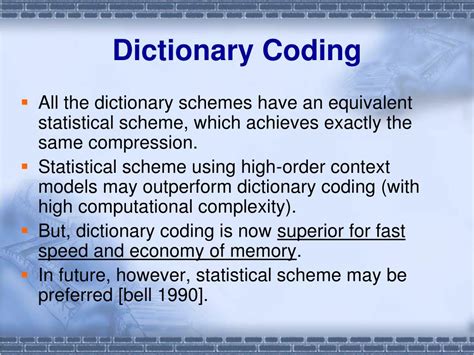 Ppt Chapter 5 Dictionary Coding Powerpoint Presentation Free