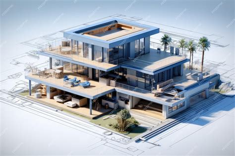 Premium Photo Wireframe Of Building Sketch Design Digital Project Visualization Architect39s