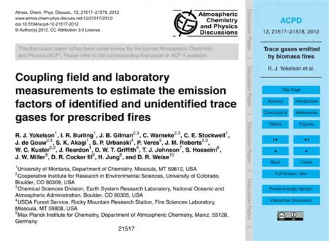Pdf Coupling Field And Laboratory Measurements To Estimate The Emission Factors Of Identified