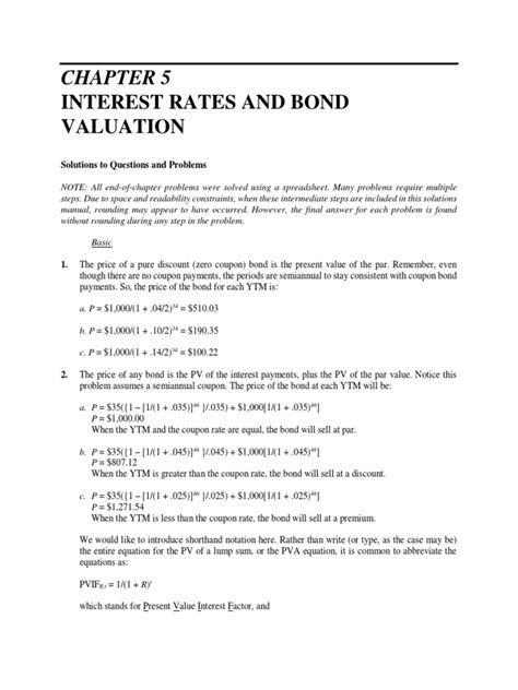 Chapter 5 Questions And Problems Pdf Bonds Finance Yield Finance