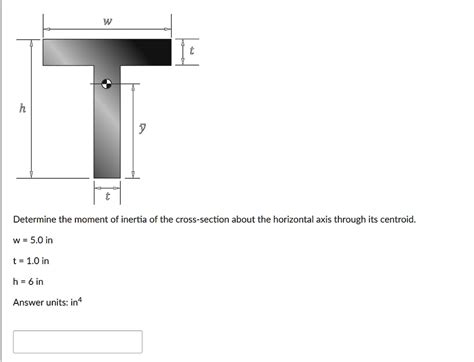 H W Y T T Determine The Moment Of Inertia Of The Cross Section About