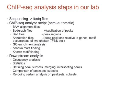 chipseq data analysis