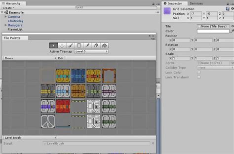 creating and using tile pallettes unitystation