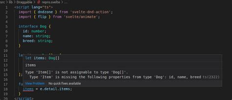 typescript use generics for dndevent · issue 381 · isaachagoel svelte