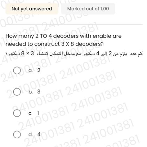 How Many 2 To 4 Decoders With Enable Are Needed To Construct 3 X 8