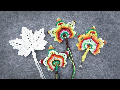 Colorful Maple Leaf Macramé Tutorial Macrame patterns Macrame tutorial Macrame patterns