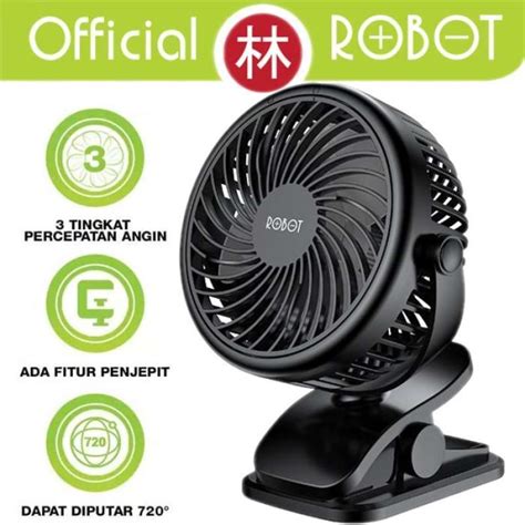 Promo Robot Rt Bf10 Portable Usb Mini Fan With Capacity Battery 2000