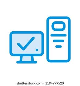 Desktop Computer Monitor Cpu Stock Vector Royalty Free Shutterstock