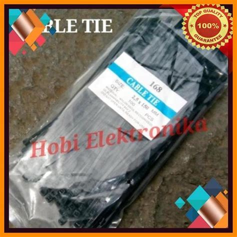Jual HOBIE CABLE TIE TIES PENGIKAT KABEL NYLON PANJANG 15CM WARNA HITAM Shopee Indonesia