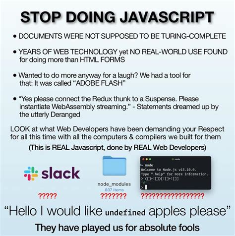 Stop Doing Javascript ·