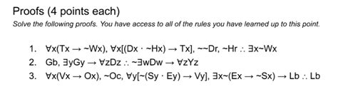 Solved Proofs Points Each Solve The Following Proofs Chegg Com