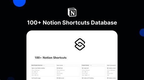 100 Notion Shortcuts Database Notionway