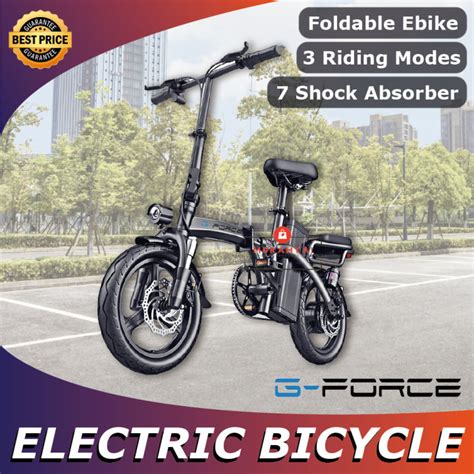 Electric Bicycle G Force Skuter Elektrik Dewasa Basikal Elektrik E Bike 400w 48v Lithium Battery