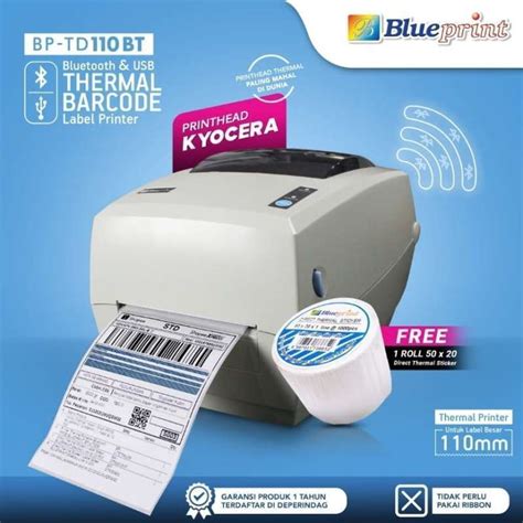 Jual Printer Thermal Barcode Resi Bluetooth Blueprint Bp Td110bt Di
