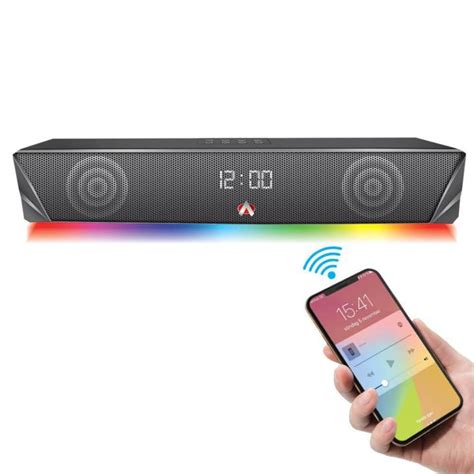 Audionic Optima Sound Bar Mobile Speaker Wireless Connectivity Mobile Soundbar Digital Clock