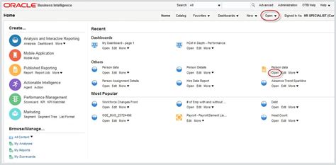 Opening A Report From Bip Free Oracle Cloud Training Oracle Launchpad