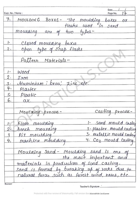 Foundry Shop Introduction Tools And Precautions Workshop Practical
