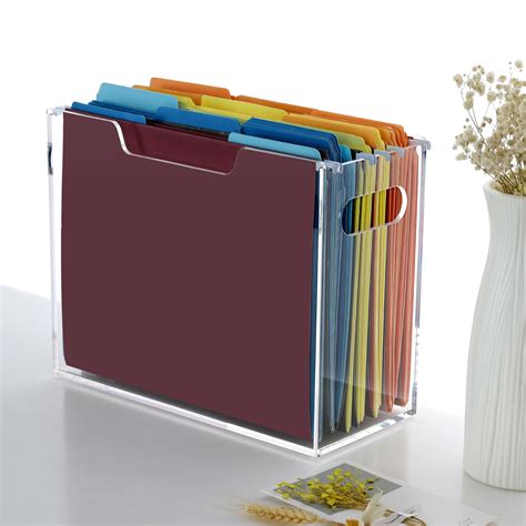Desktop Hanging File Organizer Acrylic File Holder