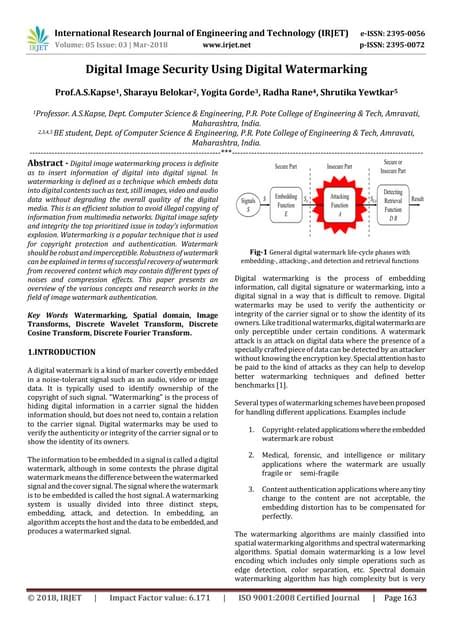 Seminar Ppt On Crypto Watermarking Btech