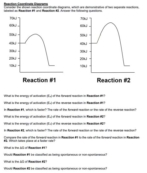 Reaction Coordinate Diagrams Consider The Shown Reaction Coordinate