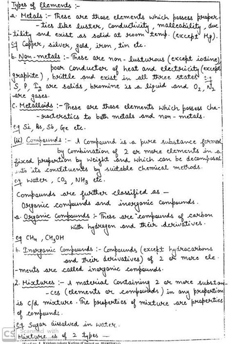 Some Basic Concept Of Chemistry Handwritten Notes For 11th Chemistry