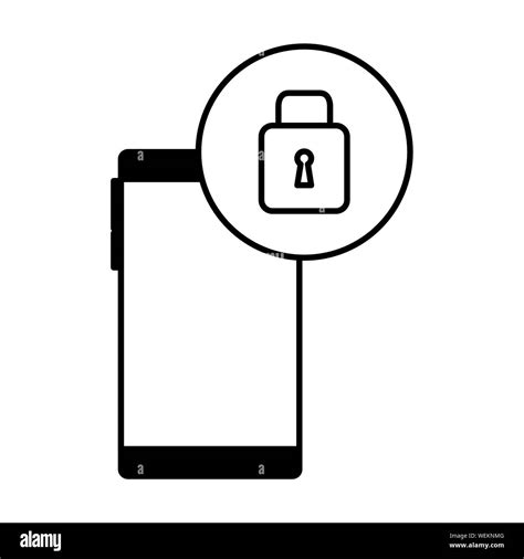 Smartphone Device With Padlock Security Stock Vector Image And Art Alamy
