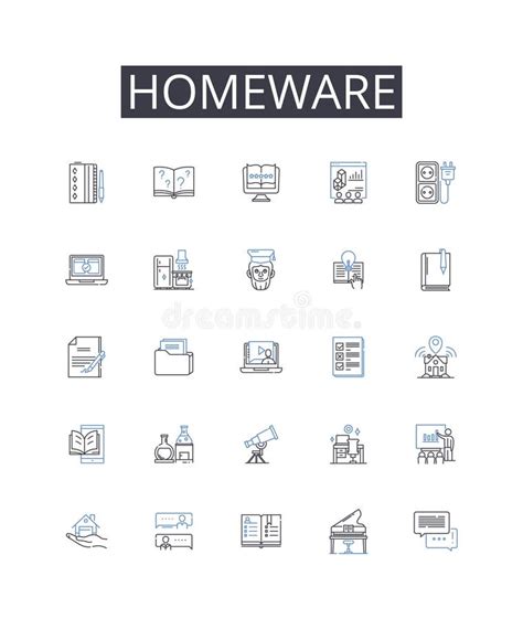 Homeware Line Icons Collection Progress Vision Direction Momentum Evolution Opportunity