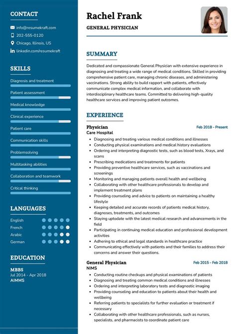 General Physician Resume Sample In 2026 Resumekraft