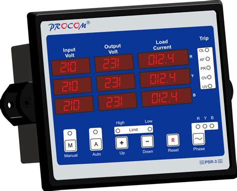Triple Phase V AC PSR PSR Servo Stabilizer Controller Rs Unit ID