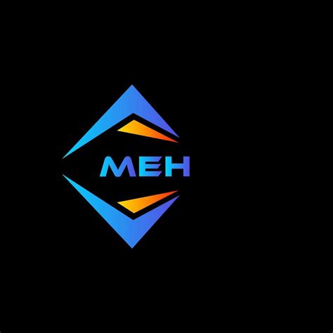 Meh Abstract Technology Logo Design On Black Background Meh Creative Initials Letter Logo