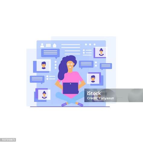 소셜 미디어 문서 직원 채용 웹 배너 인포 그래픽 랜딩 페이지 등을 위한 캐릭터와 함께 하는 모집 컨셉 기술에 대한 스톡 벡터 아트 및 기타 이미지 Istock