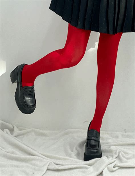 홀리데이 유니크 레드 80데니아 팬티 스타킹 Pe1166 에이블리