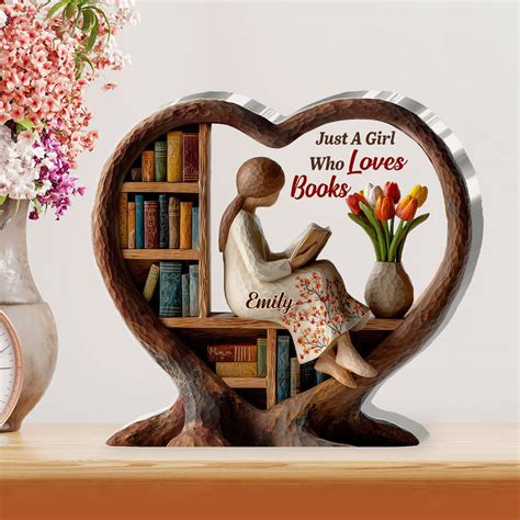 T For Book Lover Just A Girl Who Loves Books And Flowers