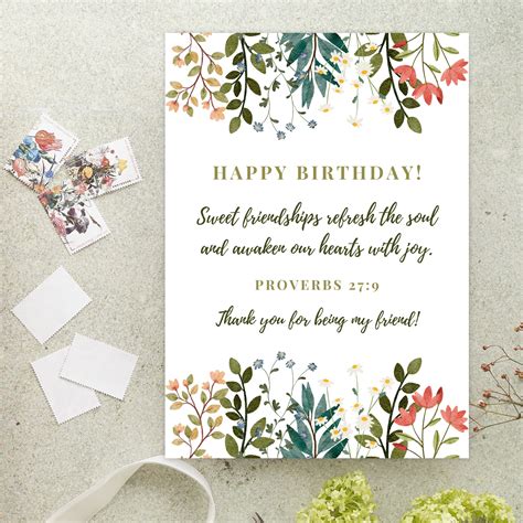 Birthday Card Instant Download Birthday Card Bible Verse Card Birthday