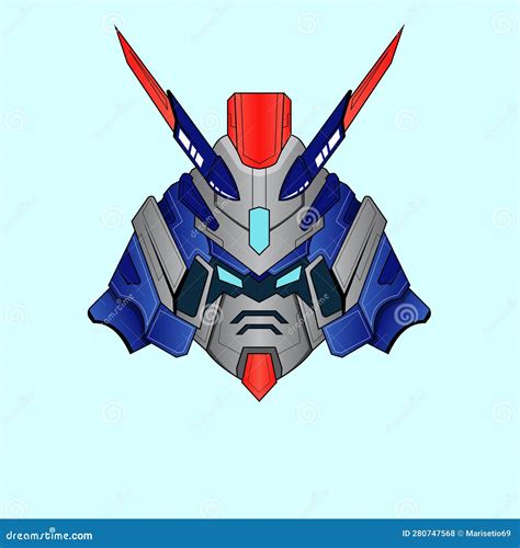 Costum Head Robotic Design Illustration 249161522