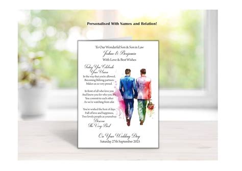 Wedding Congratulations Card Same Sex Handmade And Personalised A5
